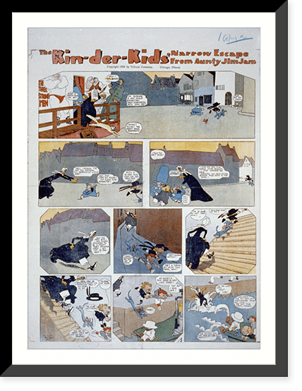 Historic Framed Print, [The Kin-der-Kids]. The Kin-der-Kids' narrow ...