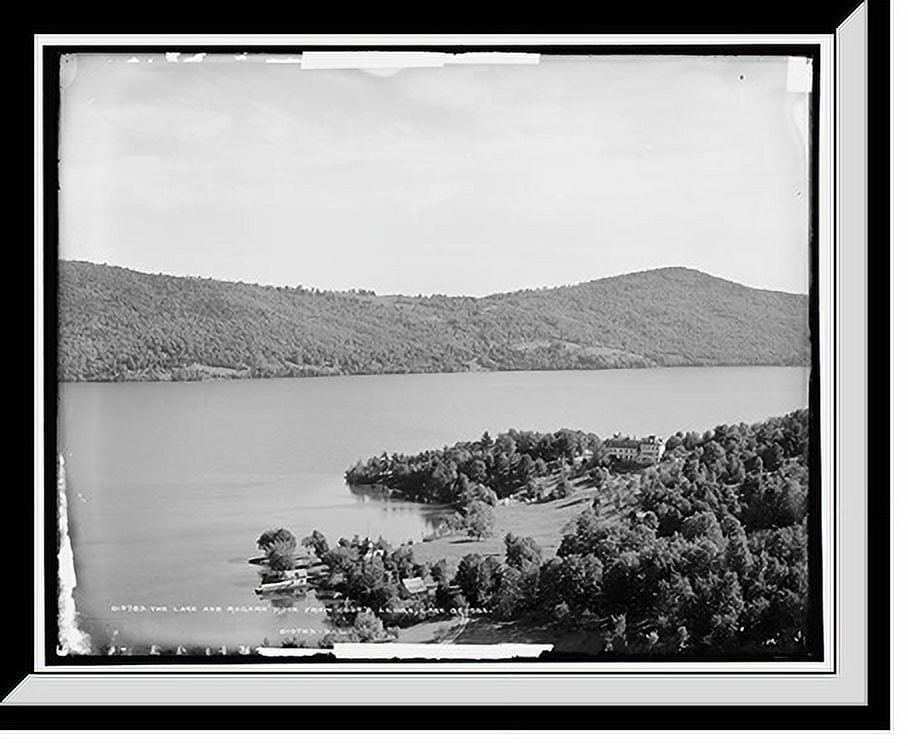 Historic Framed Print, The Lake and Rogers' Rock from Cook's Ledge ...