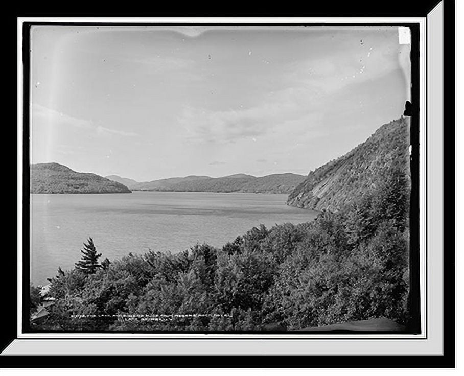 Historic Framed Print, The Lake and Rogers' Slide from [Rogers] Rock ...