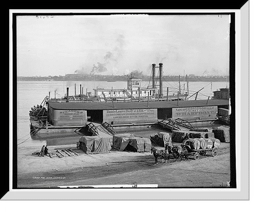 Historic Framed Print, The Levee, Lousiville, Ky. - 2, 17-7/8" x 21-7/8 ...
