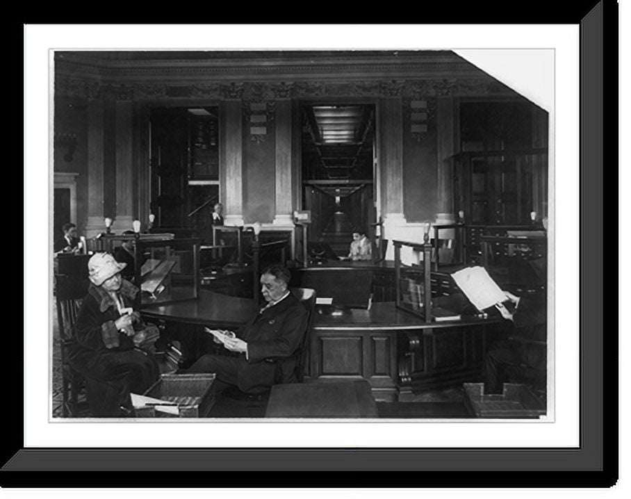 Historic Framed Print, The Manuscript Division Reading Room of the ...