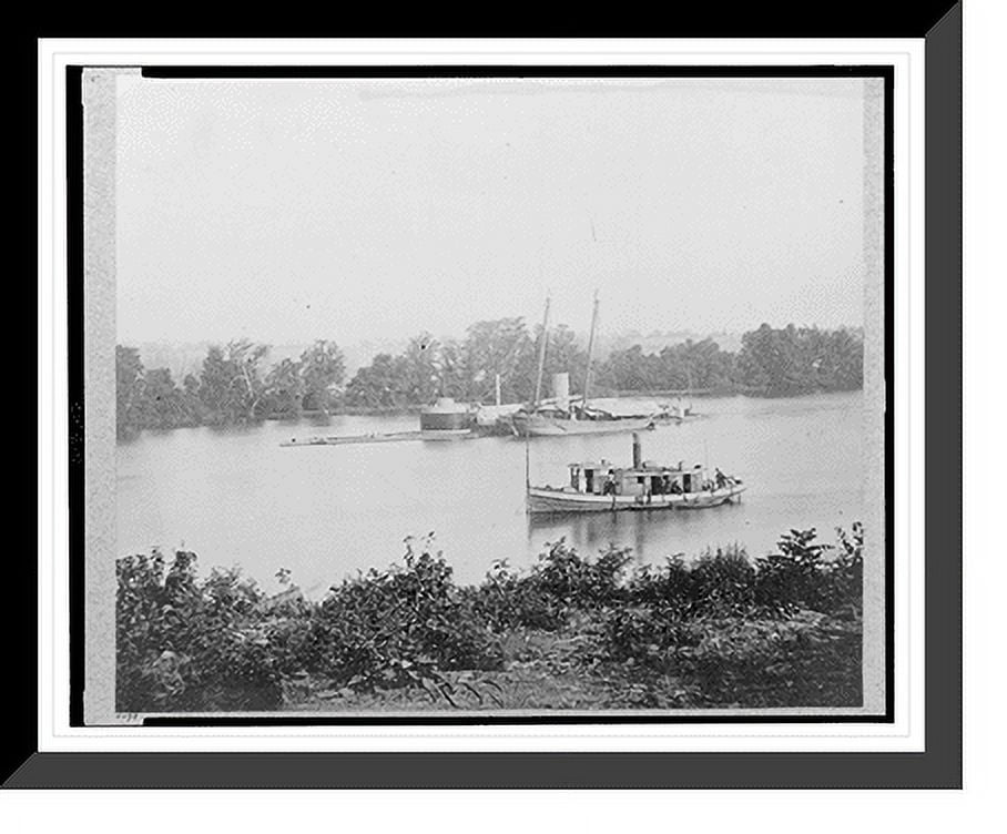 Historic Framed Print, [The Monitor canonicus, James River, Va.], 17-7/ ...