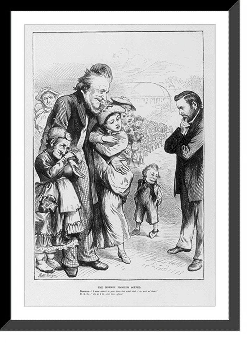 Historic Framed Print, The Mormon problem solved, 17-7/8" x 21-7/8 ...