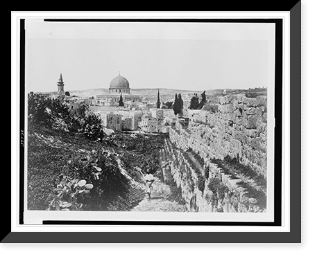 Historic Framed Print, The Mosque of Omar, &c., Jerusalem.Frith., 17-7/ ...