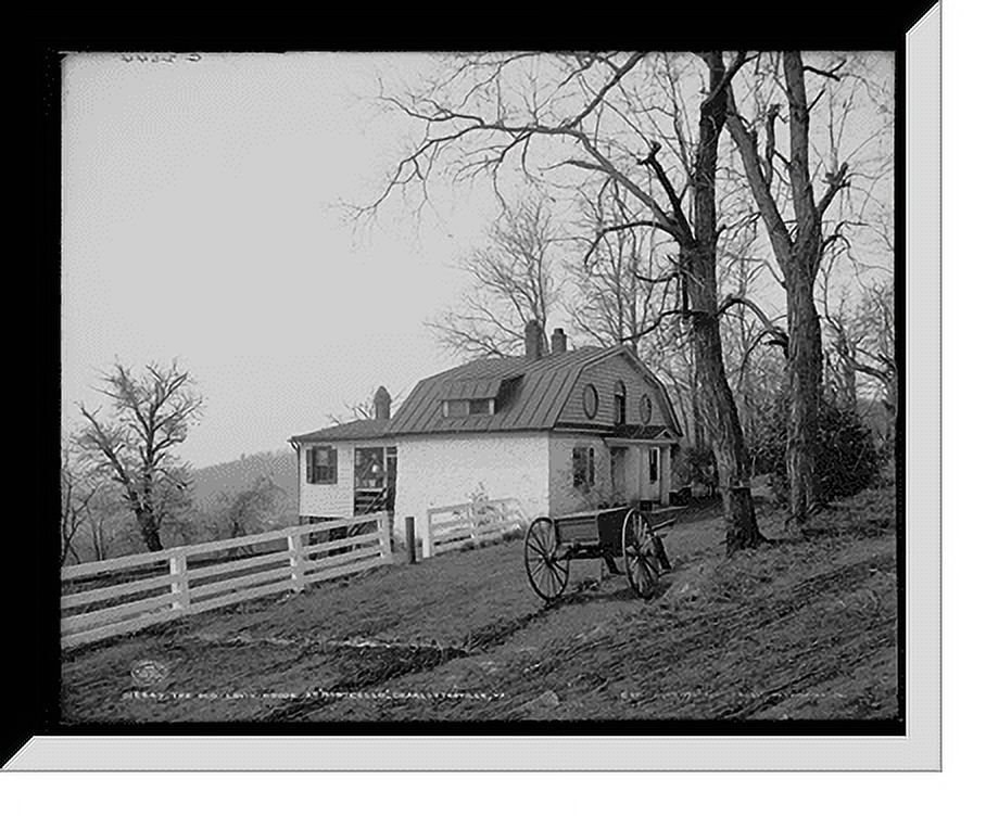 Historic Framed Print, The Old Lovin house, Monticello, Charlottesville ...