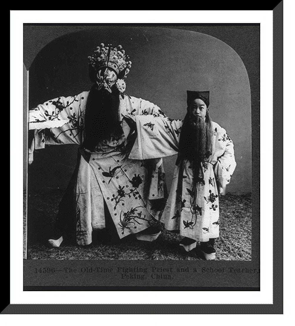 Historic Framed Print, The Old-Time Fighting Priest and a School ...