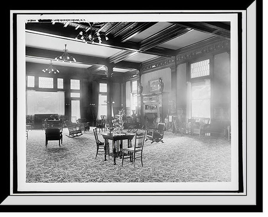 Historic Framed Print, The Parlor, Lake Mohonk House, N.Y., 17-7/8" x ...