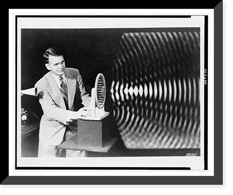 Historic Framed Print, The Pattern of sound waves, photographed by ...