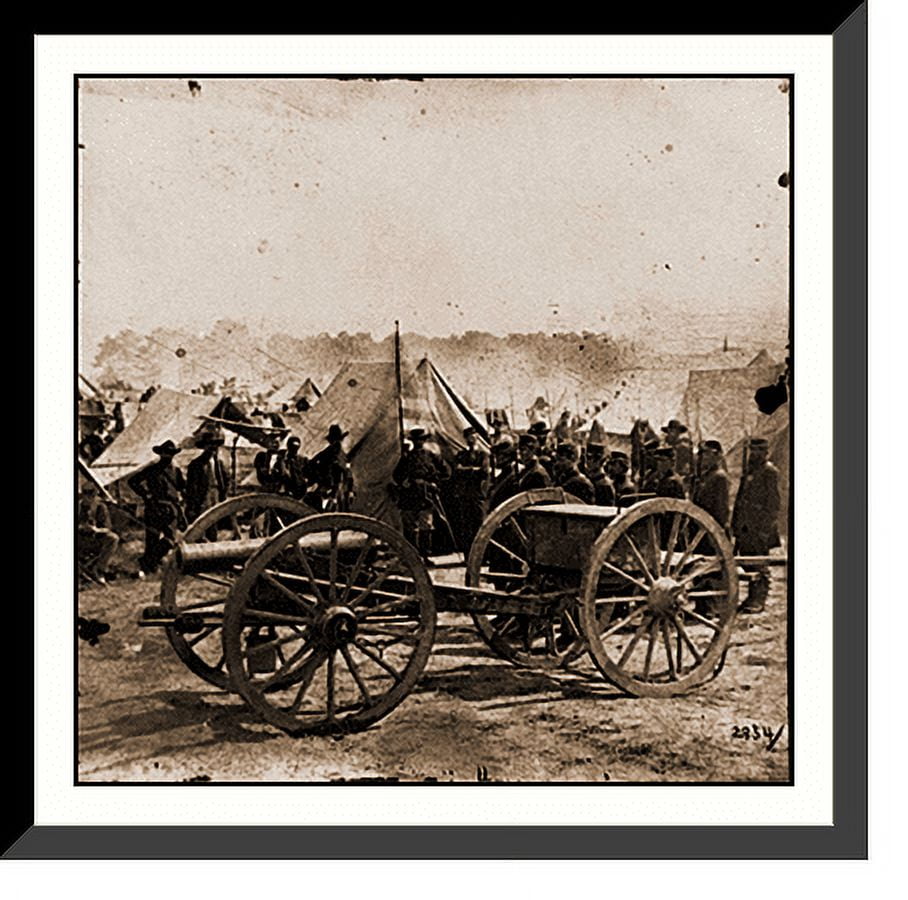 Historic Framed Print, The Peninsula Va. A 12-pdr. howitzer gun ...