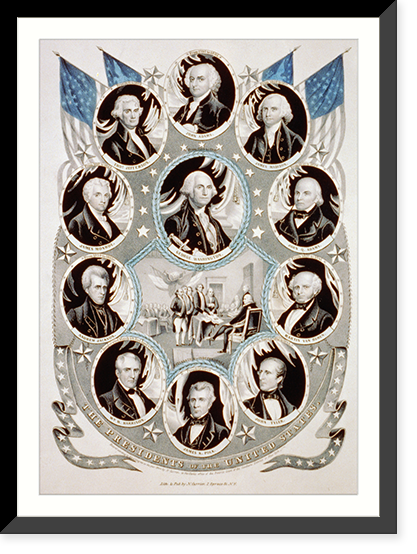 Historic Framed Print, The Presidents of the United States - 10, 17-7/8 ...