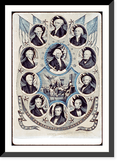 Historic Framed Print, The Presidents of the United States - 8, 17-7/8 ...