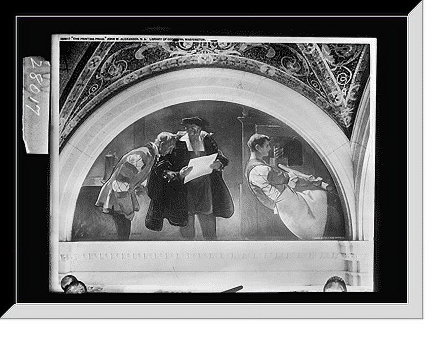 Historic Framed Print, The Printing press, John W. Alexander, N.A ...
