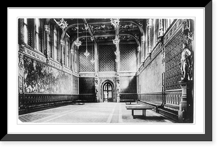 Historic Framed Print, The Royal Gallery House of Lords, [interior ...