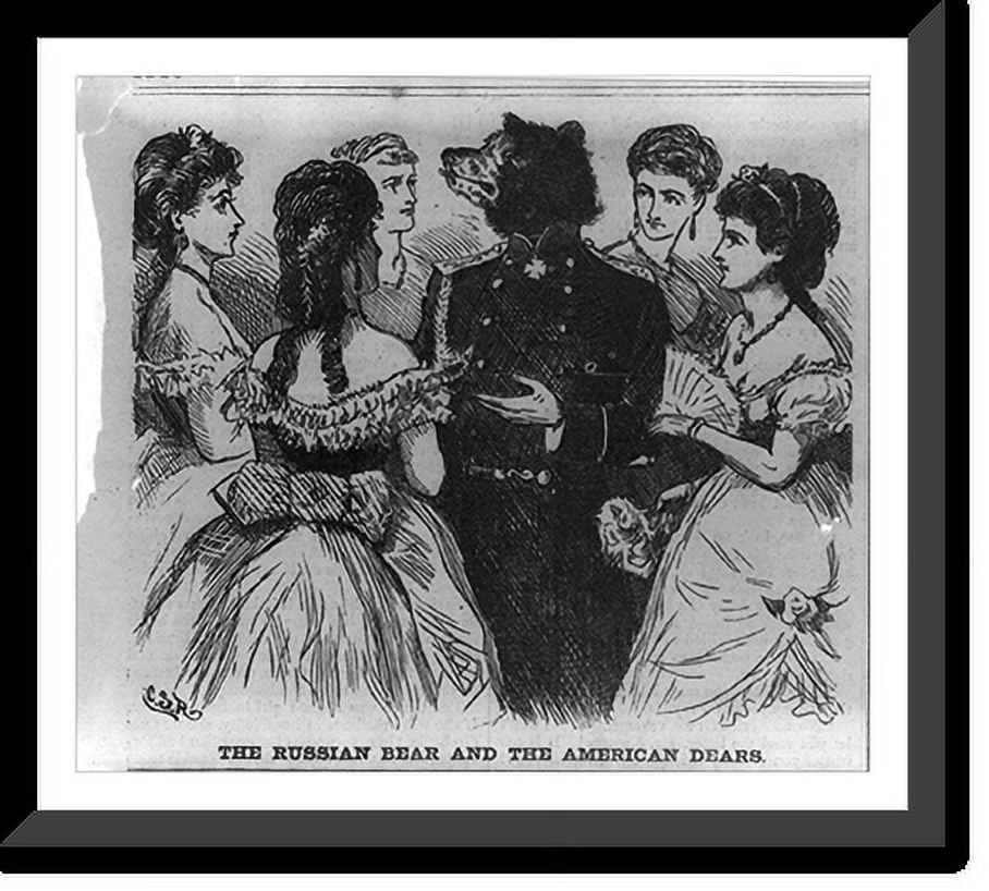 Historic Framed Print, The Russian bear and the American dears, 17-7/8" x 21-7/8" - Walmart.com