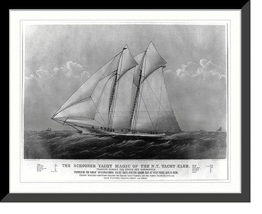Historic Framed Print, The Schooner yacht magic of the N.Y. Yacht Club ...
