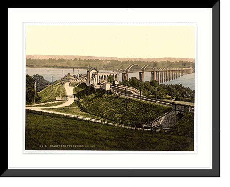 Historic Framed Print, The Severn Bridge Sharpness England, 17-7/8" x ...