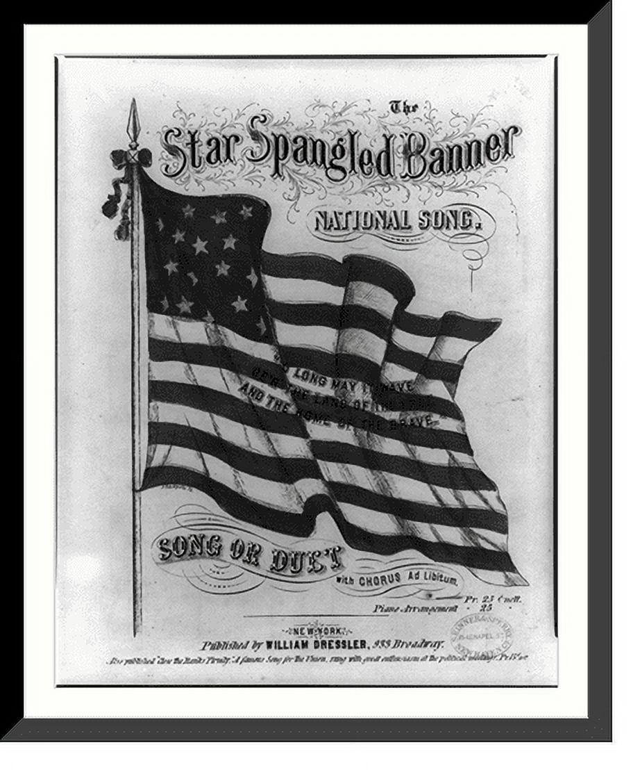 Historic Framed Print, The Star spangled banner : national song ...