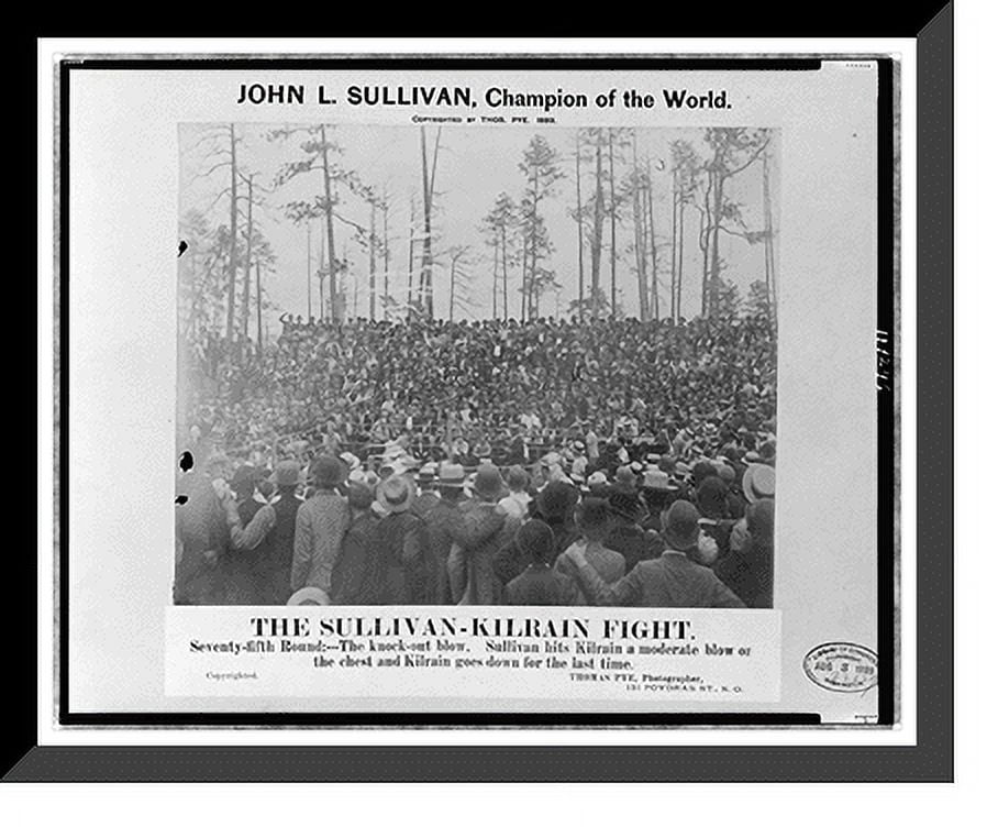 Historic Framed Print, The Sullivan and Kilrain fight. John L. Sullivan ...