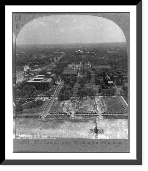 Historic Framed Print, The U.S. Capitol from [top of] Washington ...