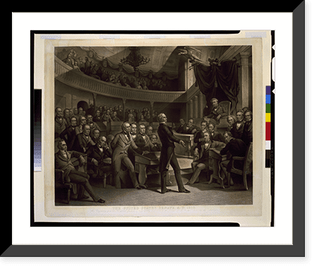 Historic Framed Print, The United States Senate, A.D. 1850.drawn by P ...