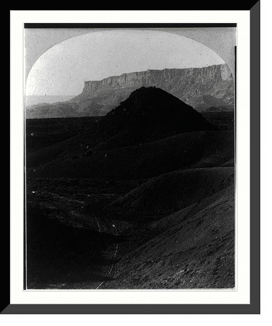 Historic Framed Print, The Vermillion cliff, a typical plateau edge, as ...