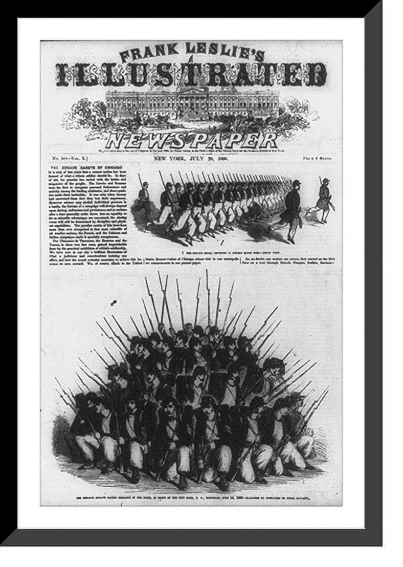 Historic Framed Print, The Zouave Cadets of Chicago, 17-7/8" x 21-7/8 ...