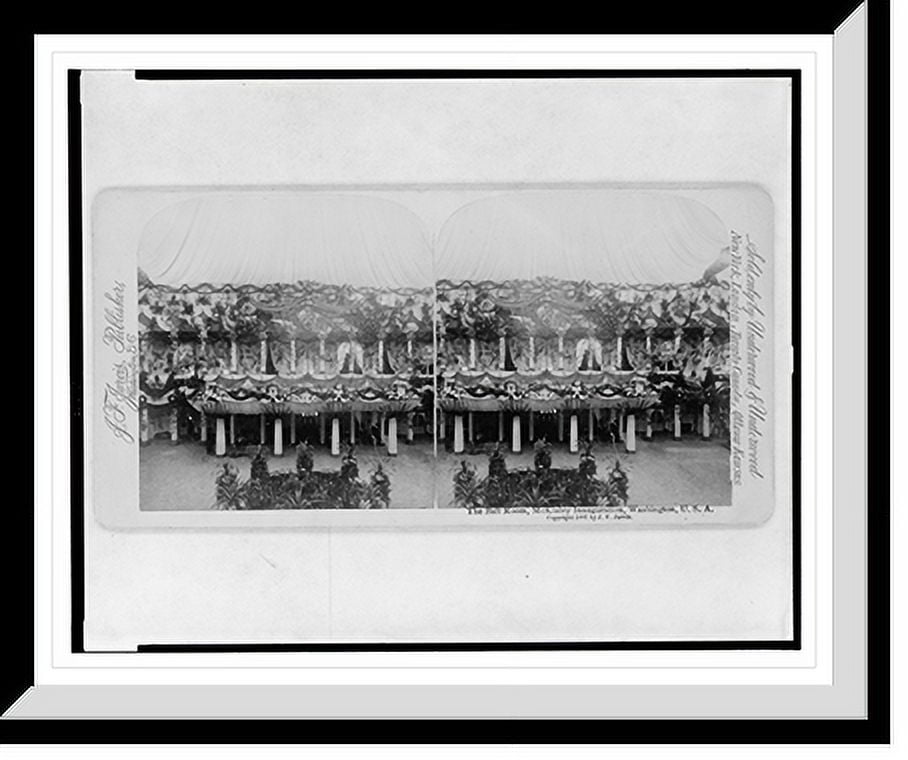 Historic Framed Print, The ball room McKinley inauguration Washington U ...