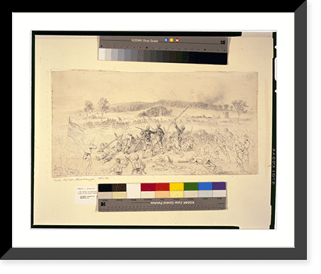 Historic Framed Print, The battle of Antietam. Charge of Burnside 9th ...