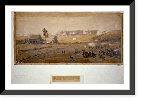 Historic Framed Print, The battle of Gettysburg - 6, 17-7/8" x 21-7/8 ...