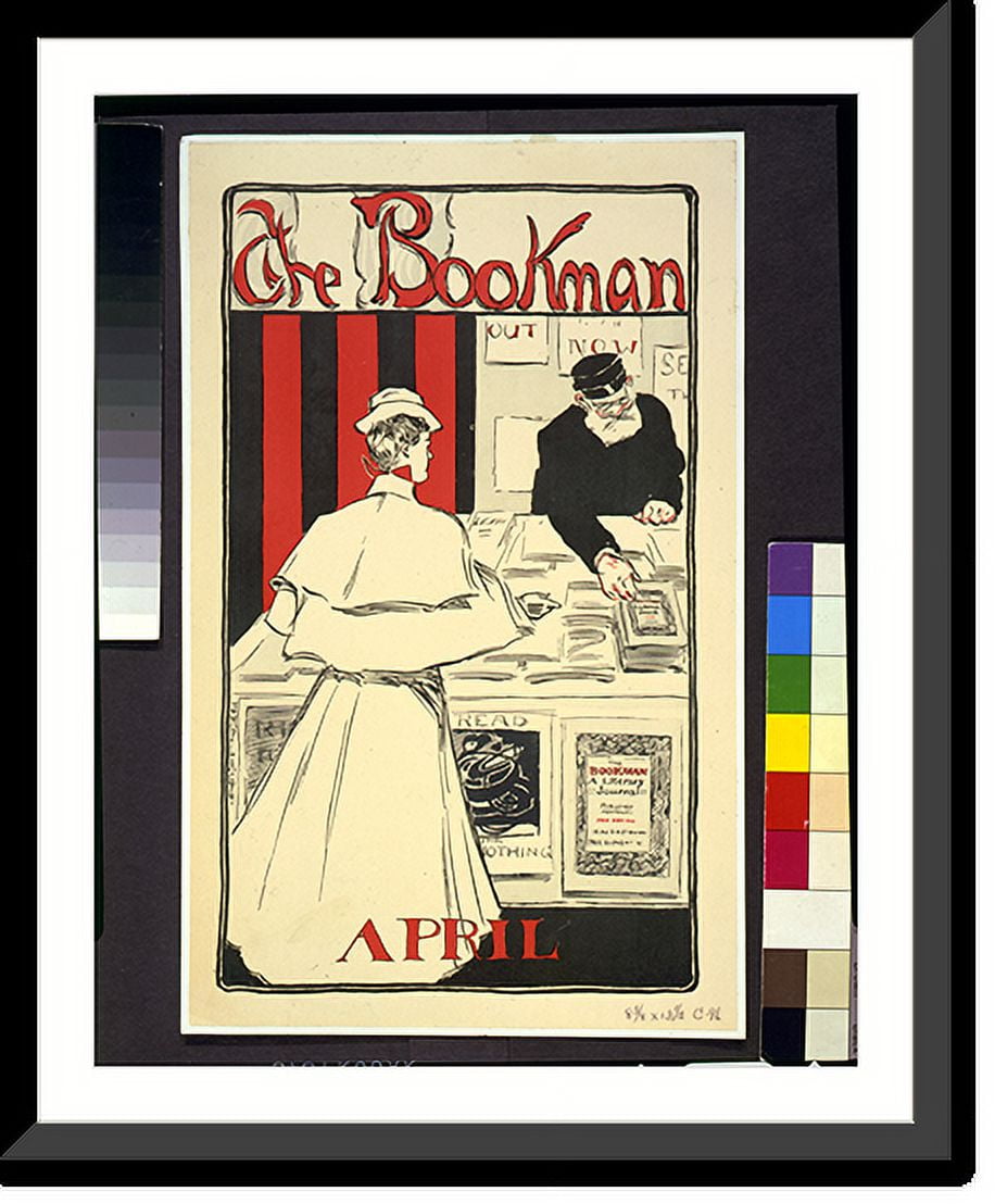 Historic Framed Print, The bookman. April.JM Flagg., 17-7/8" x 21-7/8 ...