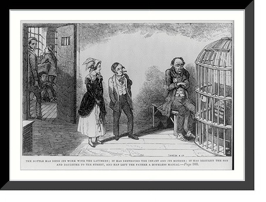 Historic Framed Print, The bottle has done its work with Latimers ...