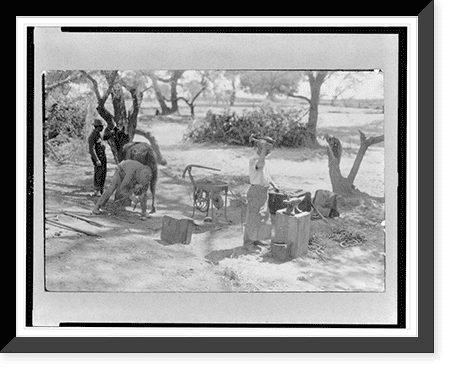 Historic Framed Print, The camp blacksmith at Casas Grandes, Mexico, 17 ...