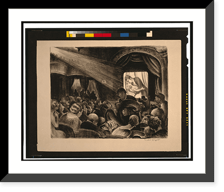 Historic Framed Print, [The clinch, movie theatre].Mabel Dwight., 17-7/ ...