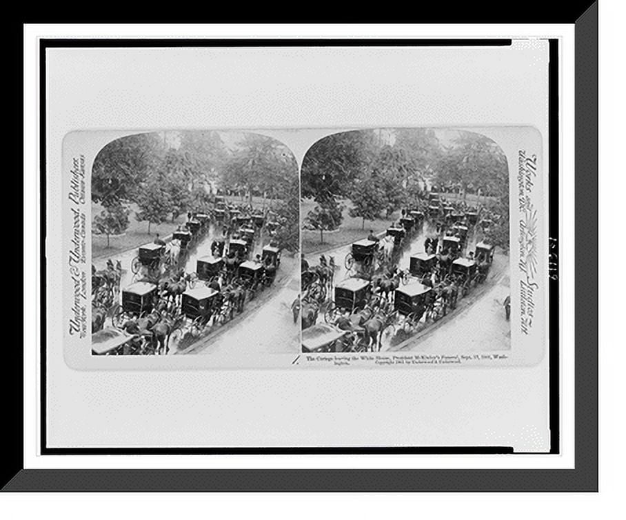 Historic Framed Print, The cortege leaving the White House, President McKinley's funeral, Sept ...