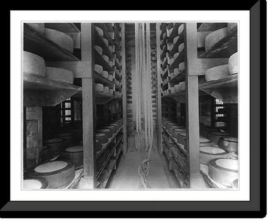 Historic Framed Print, [The curing room in the dairy house, Kern Island ...