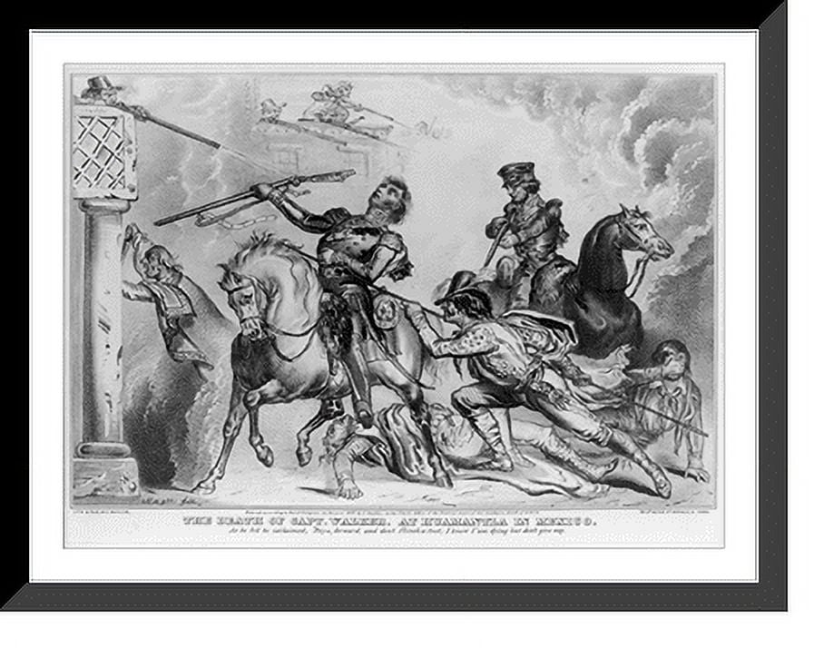 Historic Framed Print, The death of Capt. Walker, at Huamantla in ...