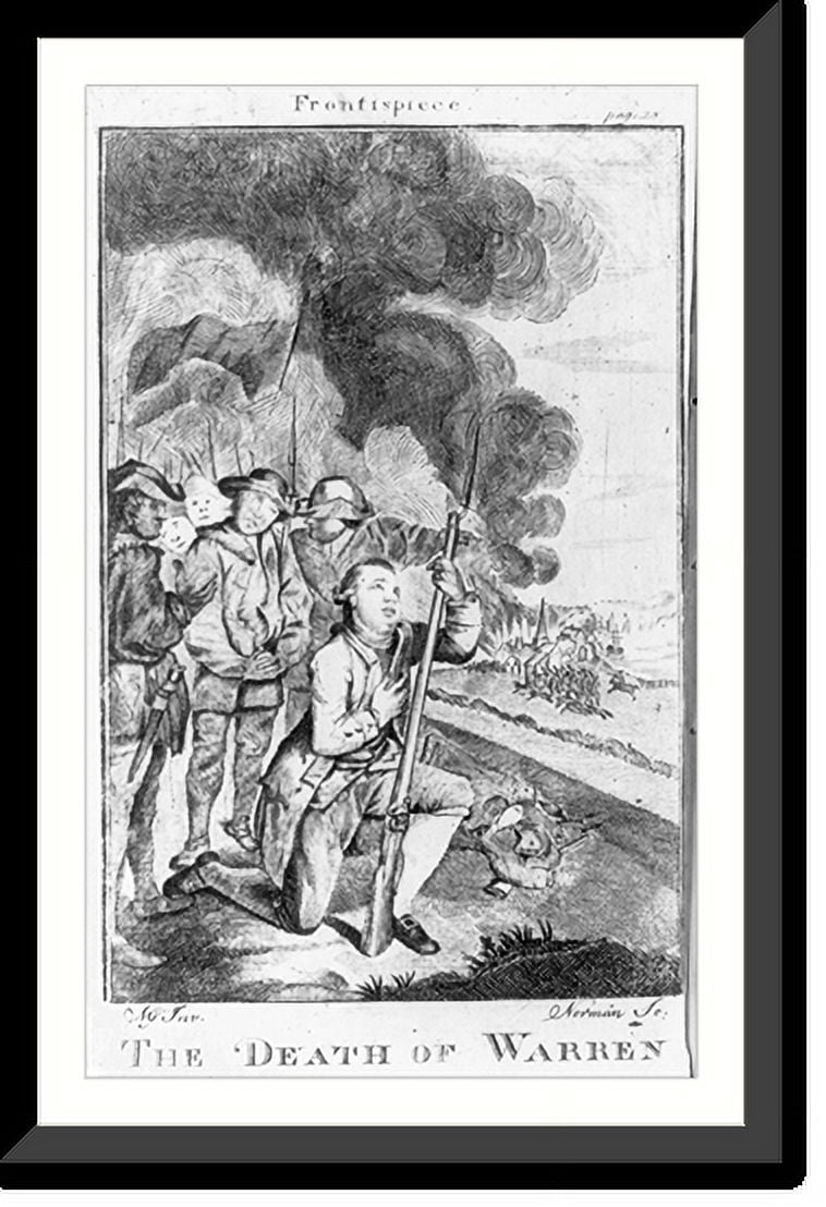 Historic Framed Print, The death of Warren.M inv. ; Norman sc., 17-7/8 ...