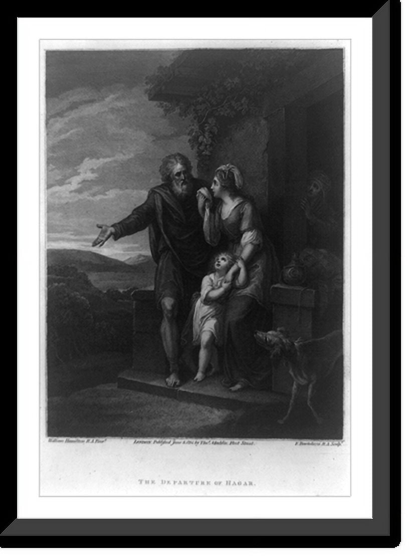 Historic Framed Print, The departure of Hagar.William Hamilton R.A ...