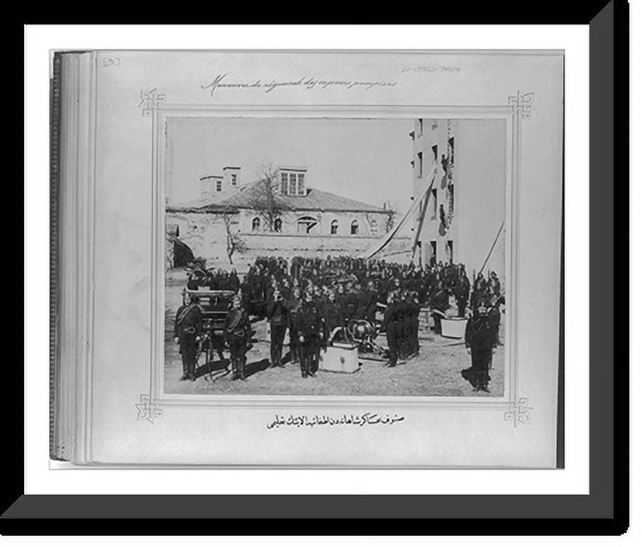 Historic Framed Print, [The exercises of the Fire Brigade, which is ...