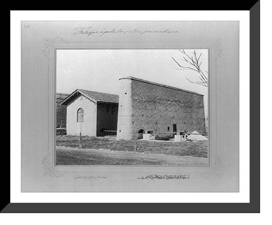 Historic Framed Print, [The factory for polishing pebble powder at the ...