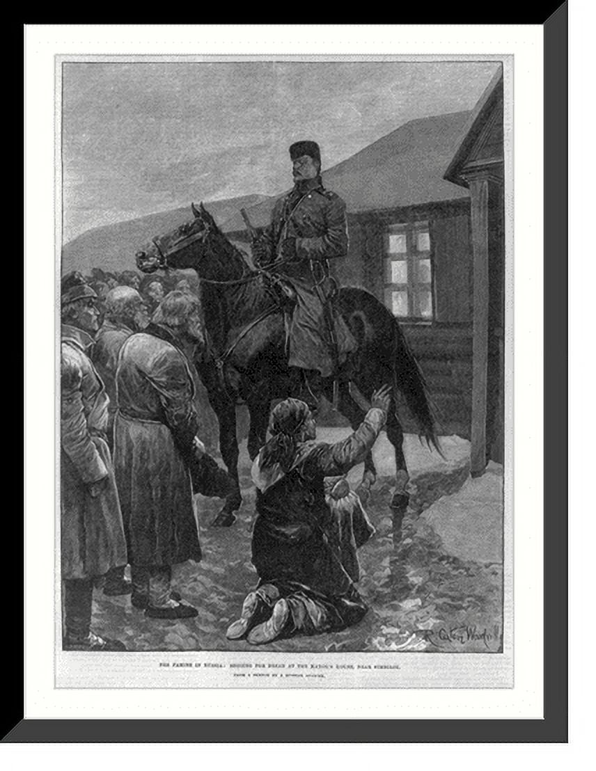 Historic Framed Print, The famine in Russia [1892]: begging for bread ...