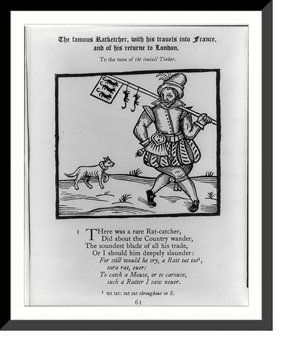 Historic Framed Print, The famous ratcatcher..., 17-7/8" x 21-7/8 ...