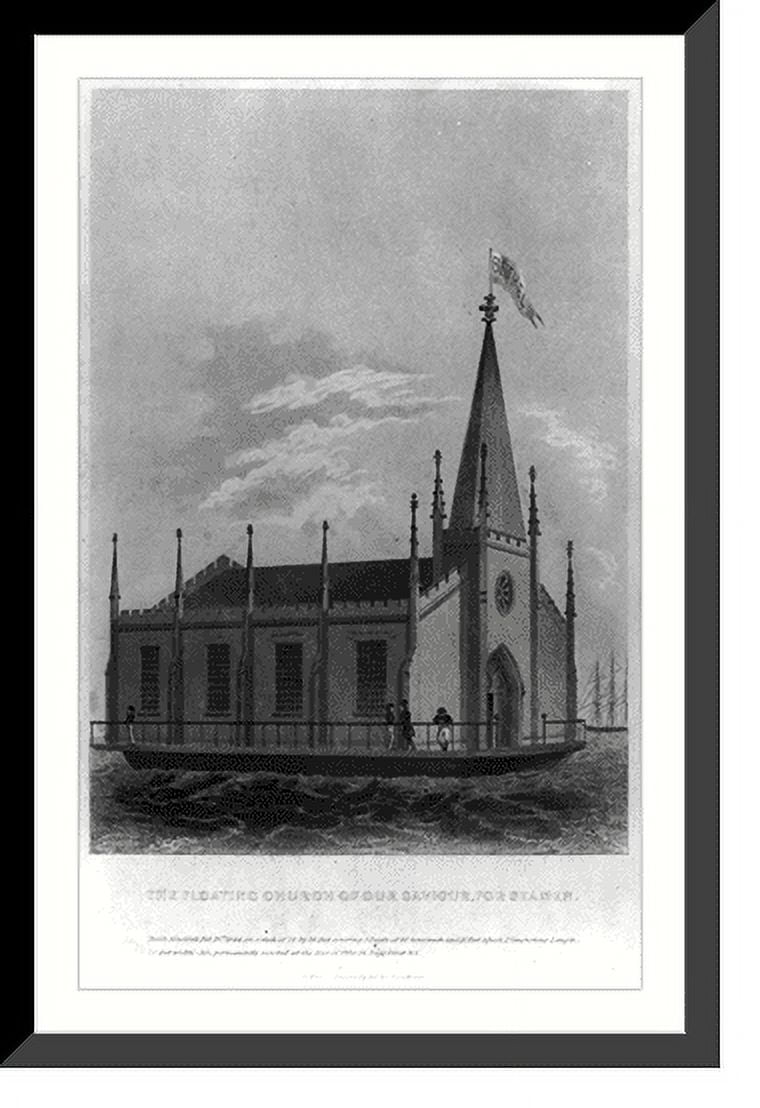 Historic Framed Print, The floating Church of our Saviour for seamen ...