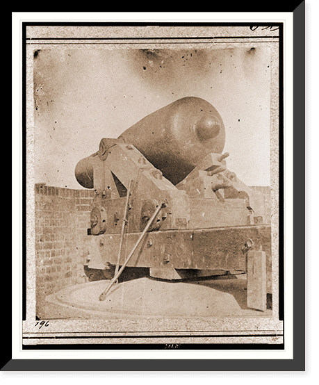 Historic Framed Print, The gun Jeff Davis identified as a Rodman smooth ...