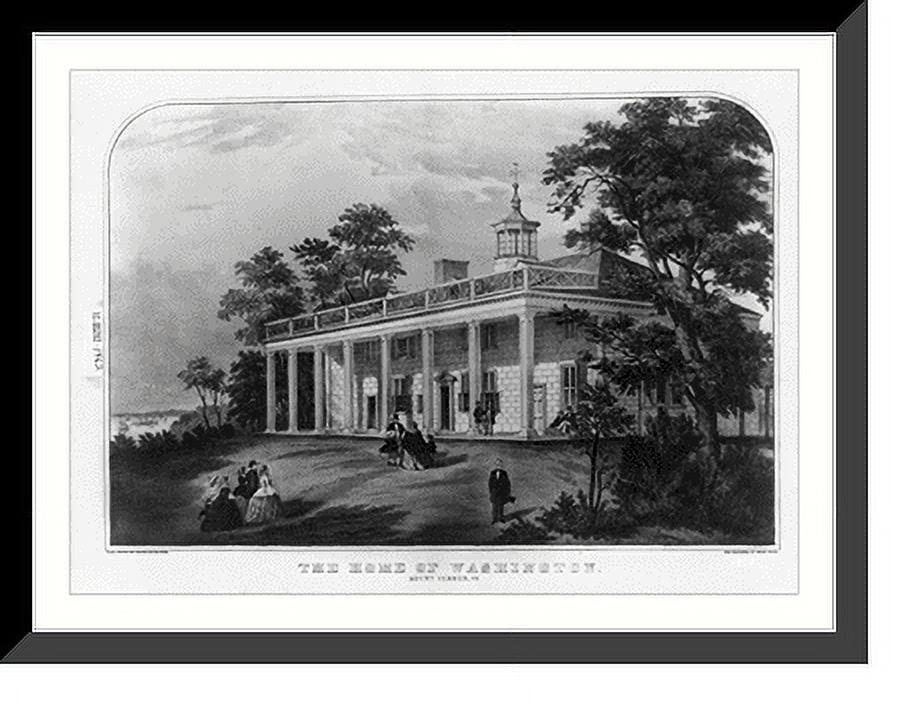 Historic Framed Print, The home of Washington, Mount Vernon, Va., 17-7/8" x 21-7/8" - Walmart.com