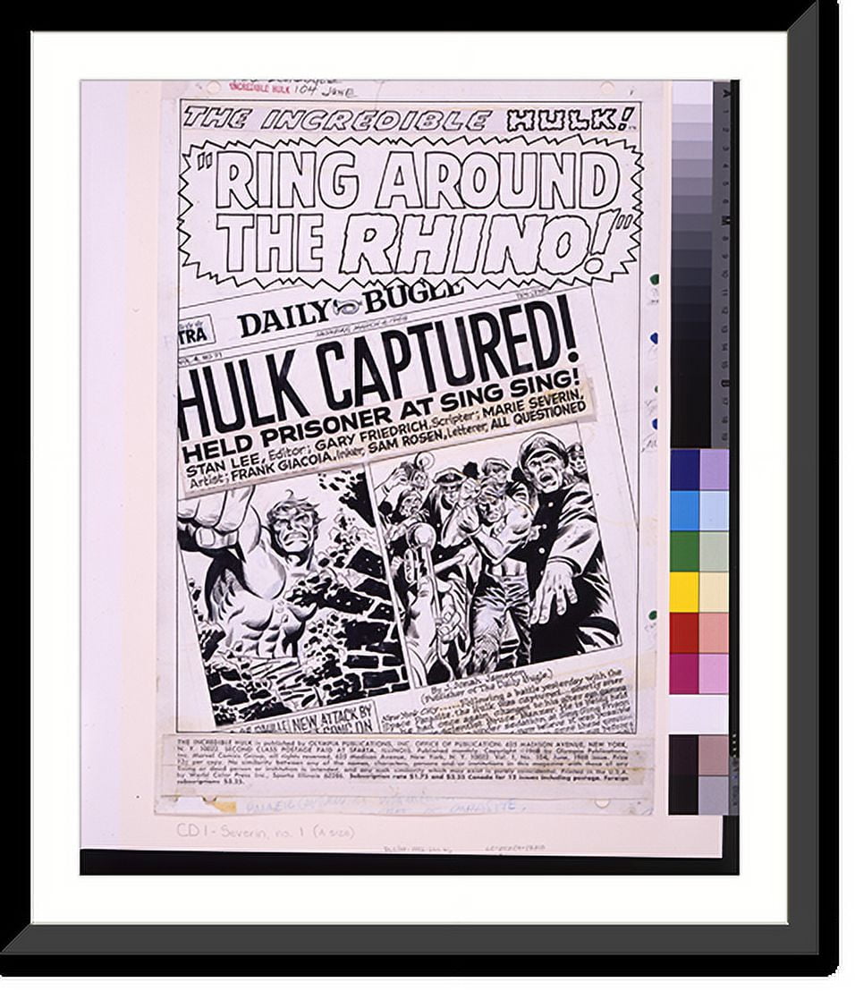 Historic Framed Print, The incredible Hulk. Ring around the rhino"", 17 ...