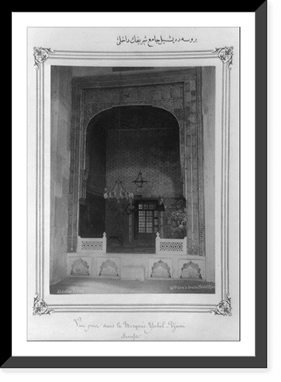 Historic Framed Print, [The interior of the Yesil Cami (Green Mosque ...