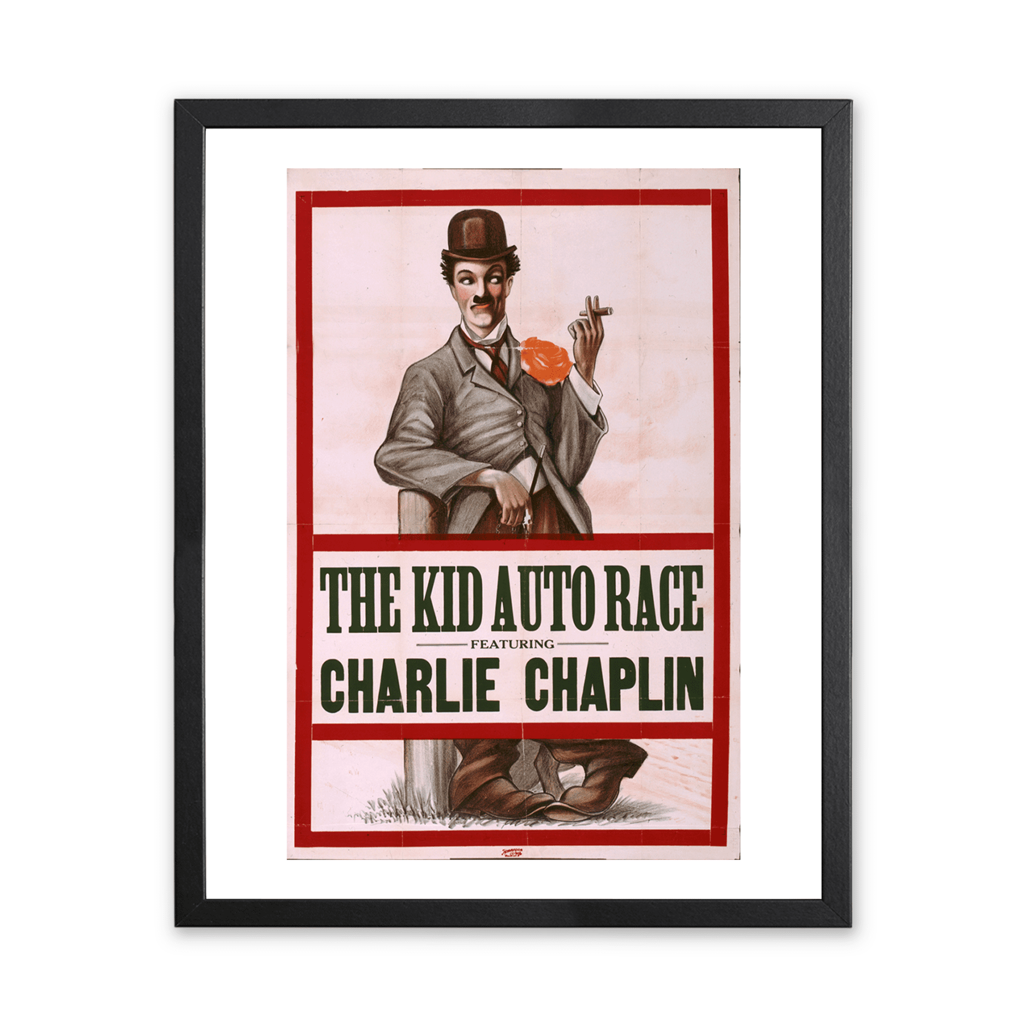 Historic Framed Print, The kid auto race, featuring Charlie Chaplin - 2 ...