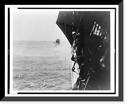 Historic Framed Print, [The last moment of the USS Hammann, the ...