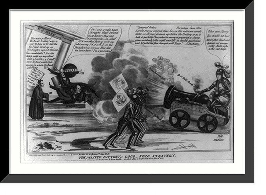 Historic Framed Print, The masked battery or Loco-Foco strategy, 17-7/8 ...